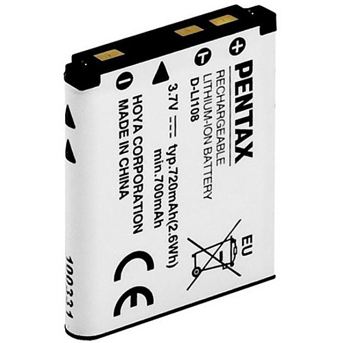 Pentax Rechargeable Li-Ion Battery #D-LI108 | Digital Camera Warehouse